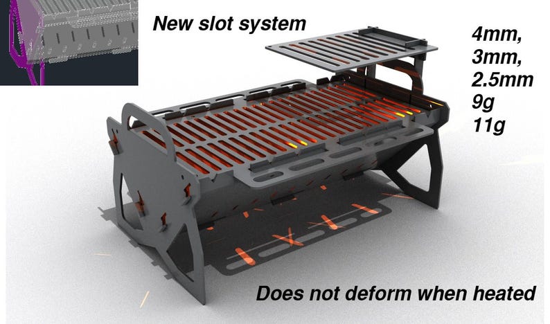 Folding BBQ Grill New Plans: DXF Files for Laser/plasma Cutting - Etsy