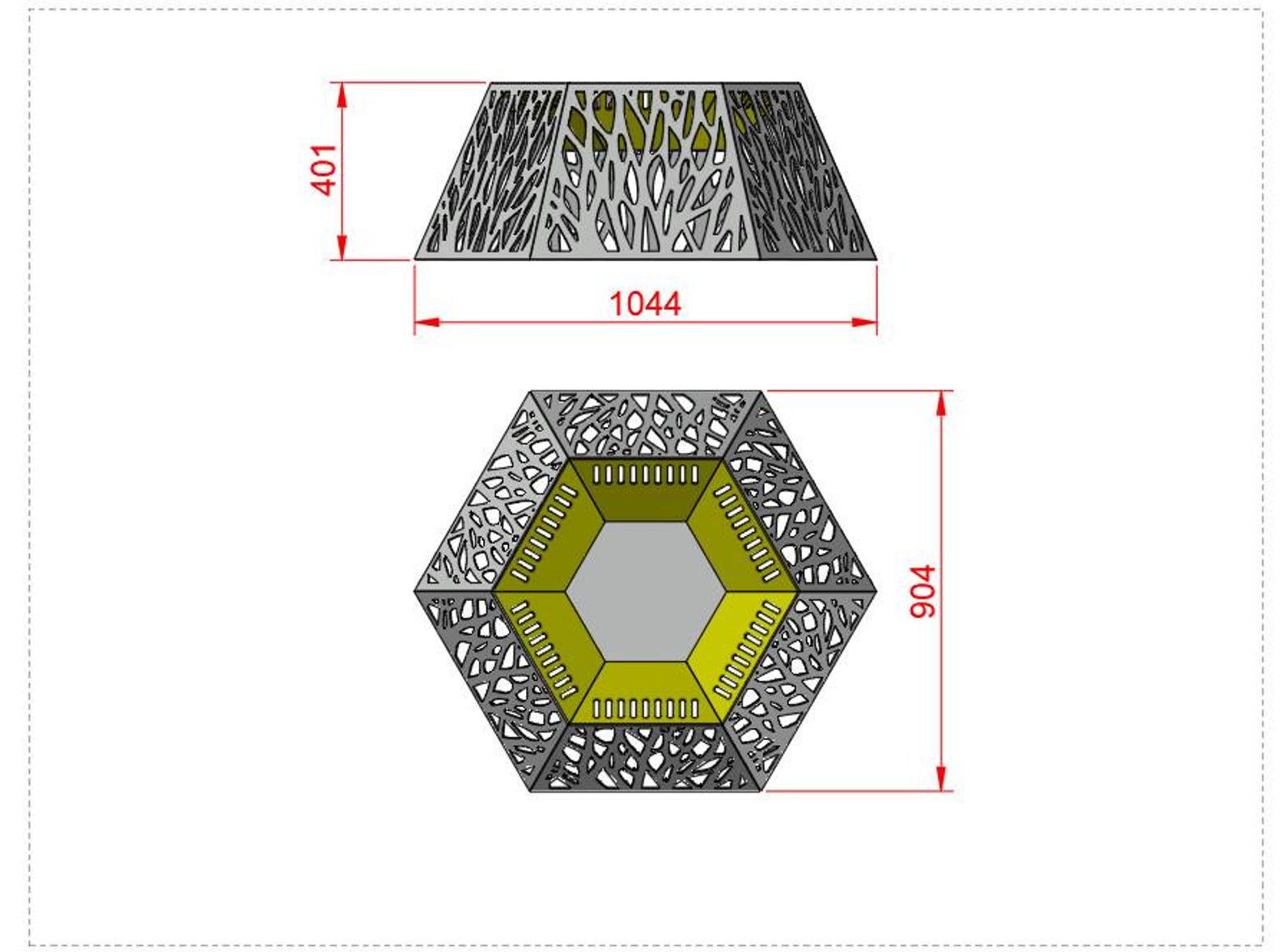 Geometric Fire Pit DXF File, Modern Steel Fire Bowl CNC Plan, Laser Cut ...