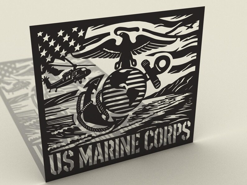 US Marine Corp 2. DXF File for Plasma, Laser Cutting - Etsy