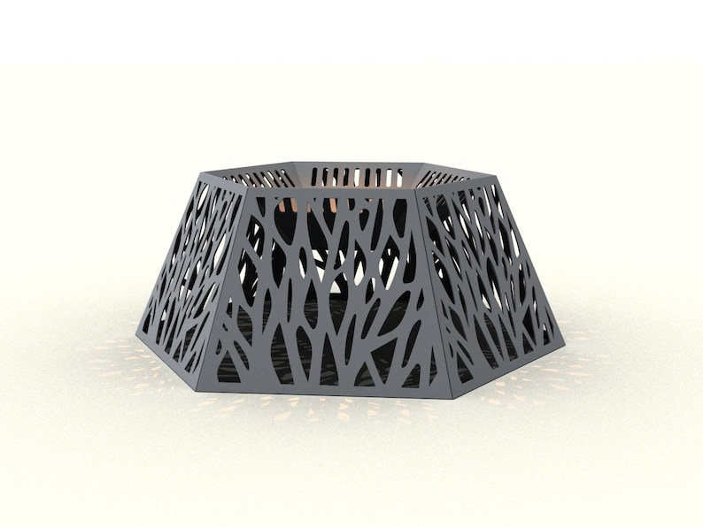 Geometric Fire Pit DXF File, Modern Steel Fire Bowl CNC Plan, Laser Cut ...