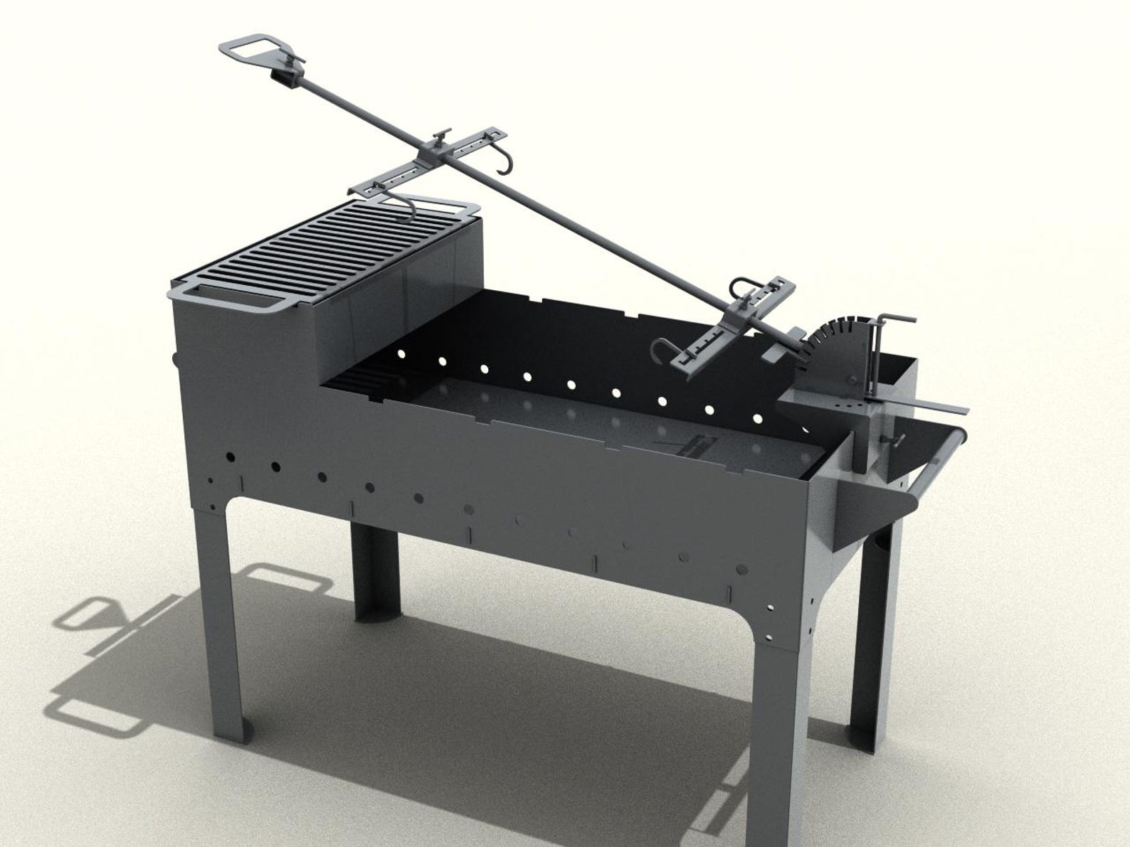 Grill With Additional Creole Side Grill. Complete Set of Drawings. DXF ...
