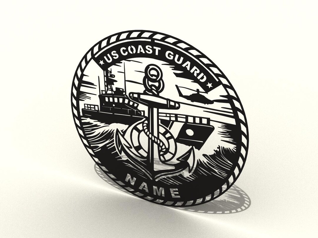 US Coast Guard. DXF File for Plasma, Laser Cutting - Etsy