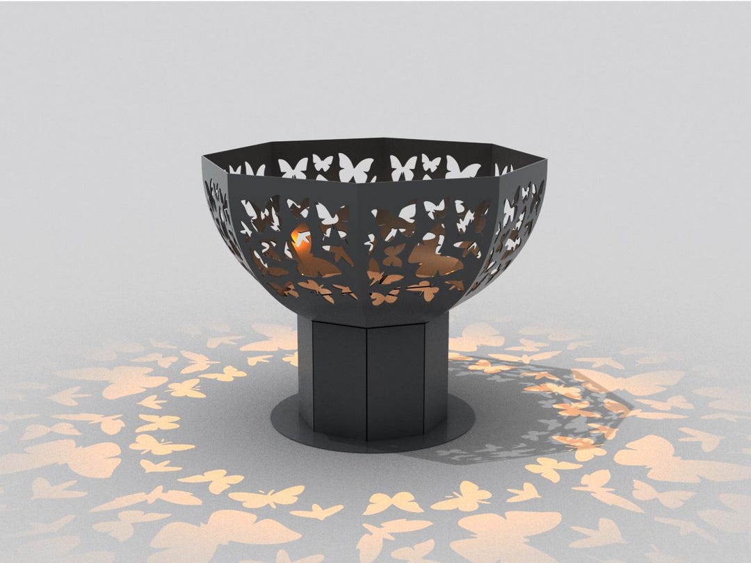 Fire Pit "butterflies 1". Complete Set of Drawings DXF. File for Plasma ...