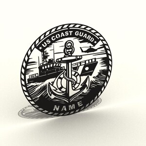 US Coast Guard. DXF File for Plasma, Laser Cutting - Etsy