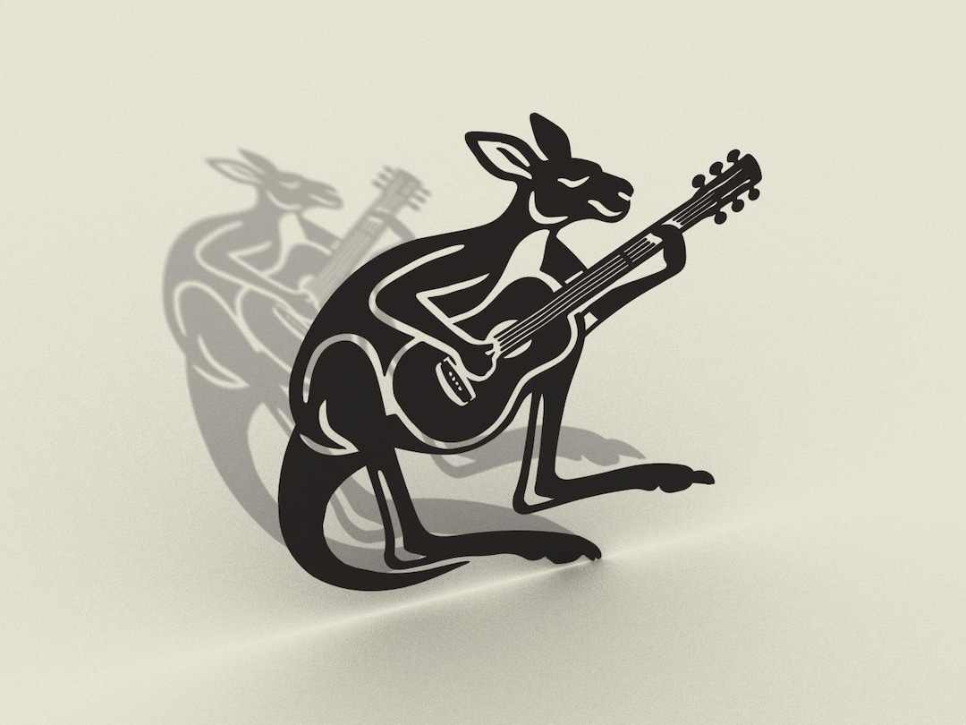 Kangaroo With a Guitar. Wall Decor. Garden Decor. DXF File for Plasma ...