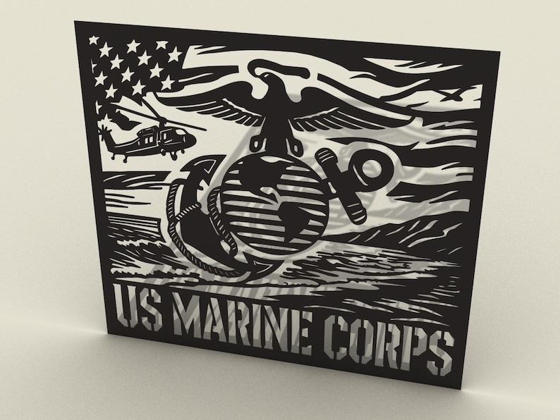 US Marine Corp 2. DXF File for Plasma, Laser Cutting - Etsy