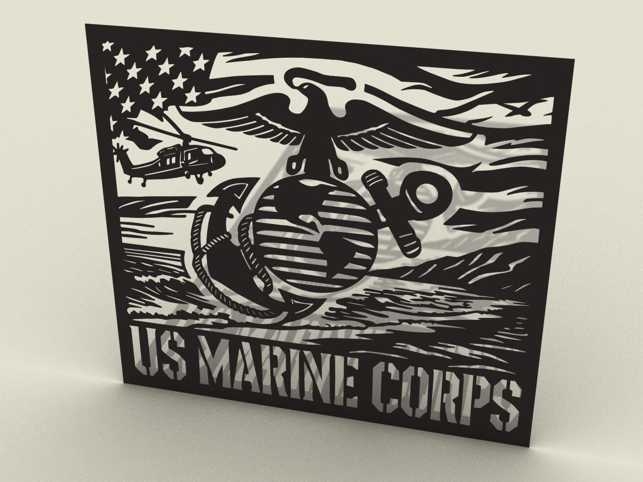 US Marine Corp 2. DXF File for Plasma, Laser Cutting - Etsy