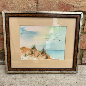 Vintage Watercolor Coastal Scene Original Painting - Etsy