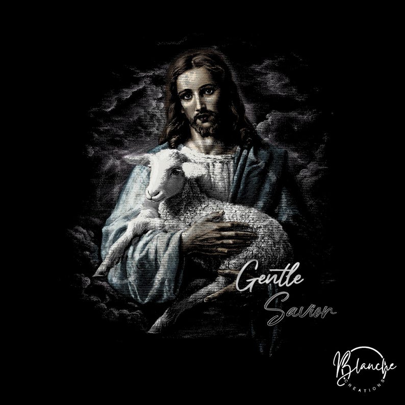Vintage Gentle Savior Jesus PNG - Etsy