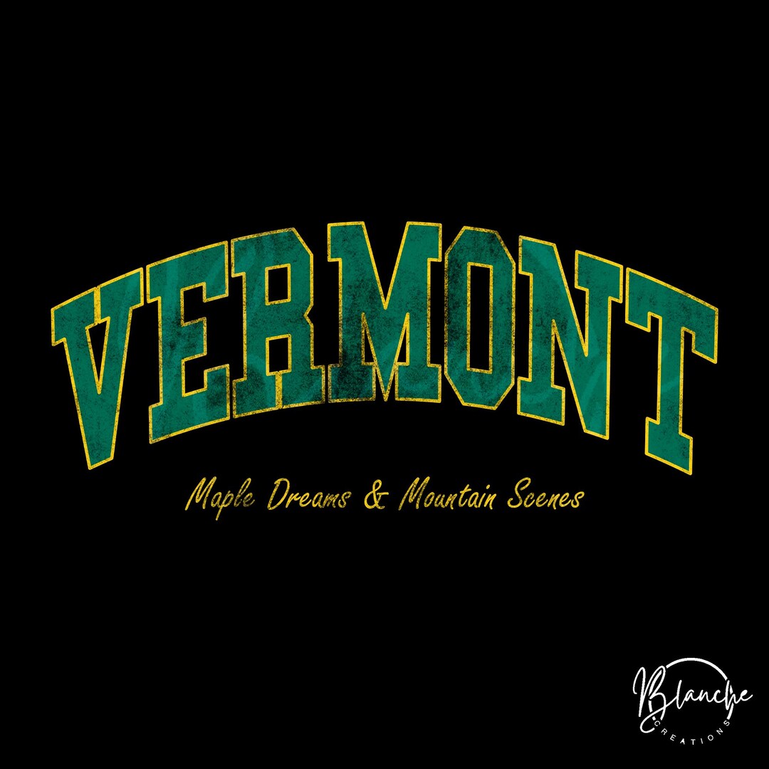 Vintage Vermont State SVG PNG, Retro Distressed Design, State Outline ...