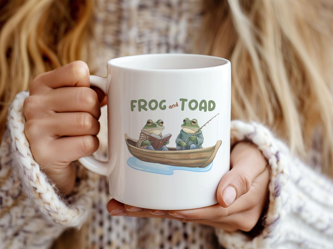 Frog and Toad SVG, Cute Cottagecore Frog Clipart, Funny Kawaii Animal ...