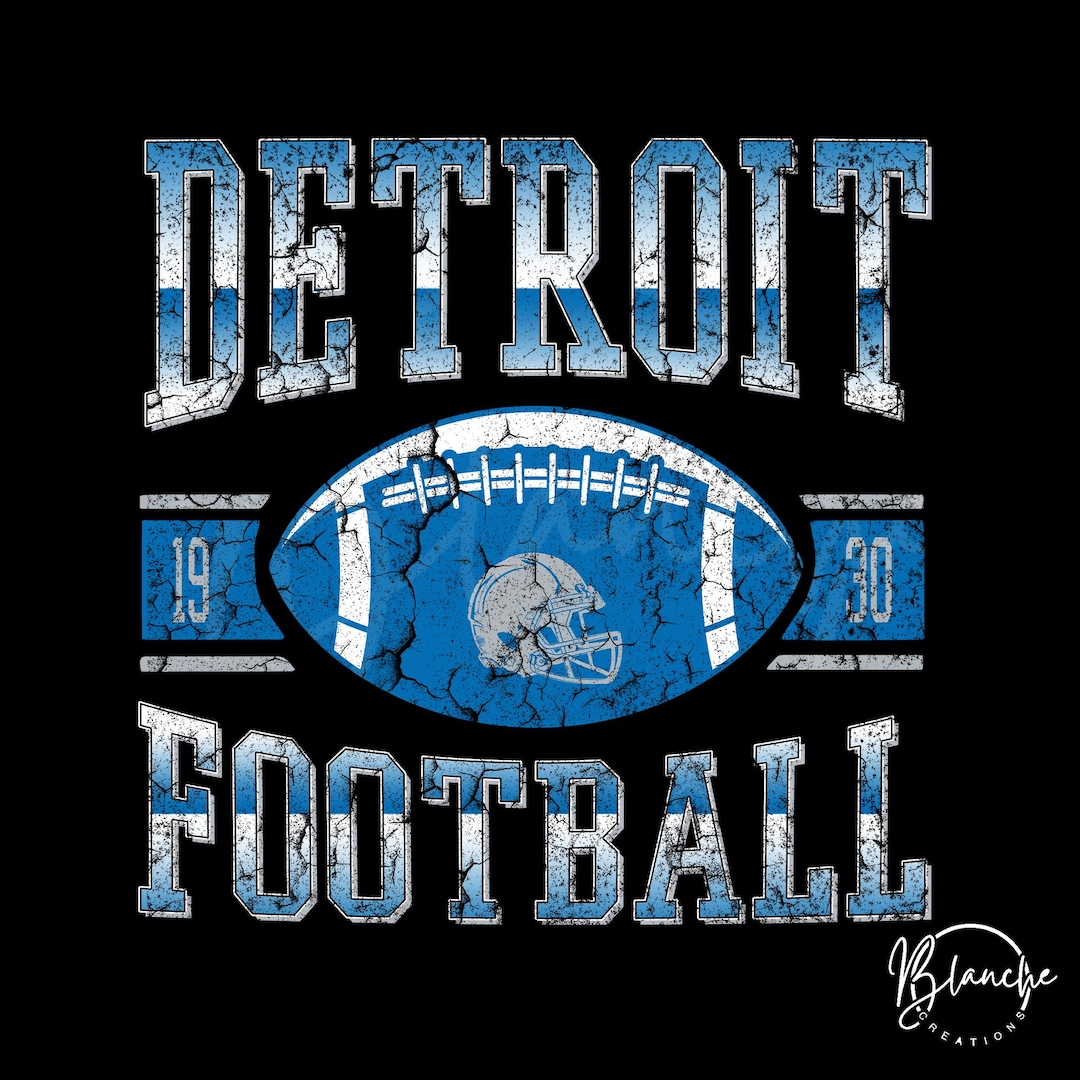 Vintage Detroit Football SVG PNG, Retro Distressed Game Day Design ...