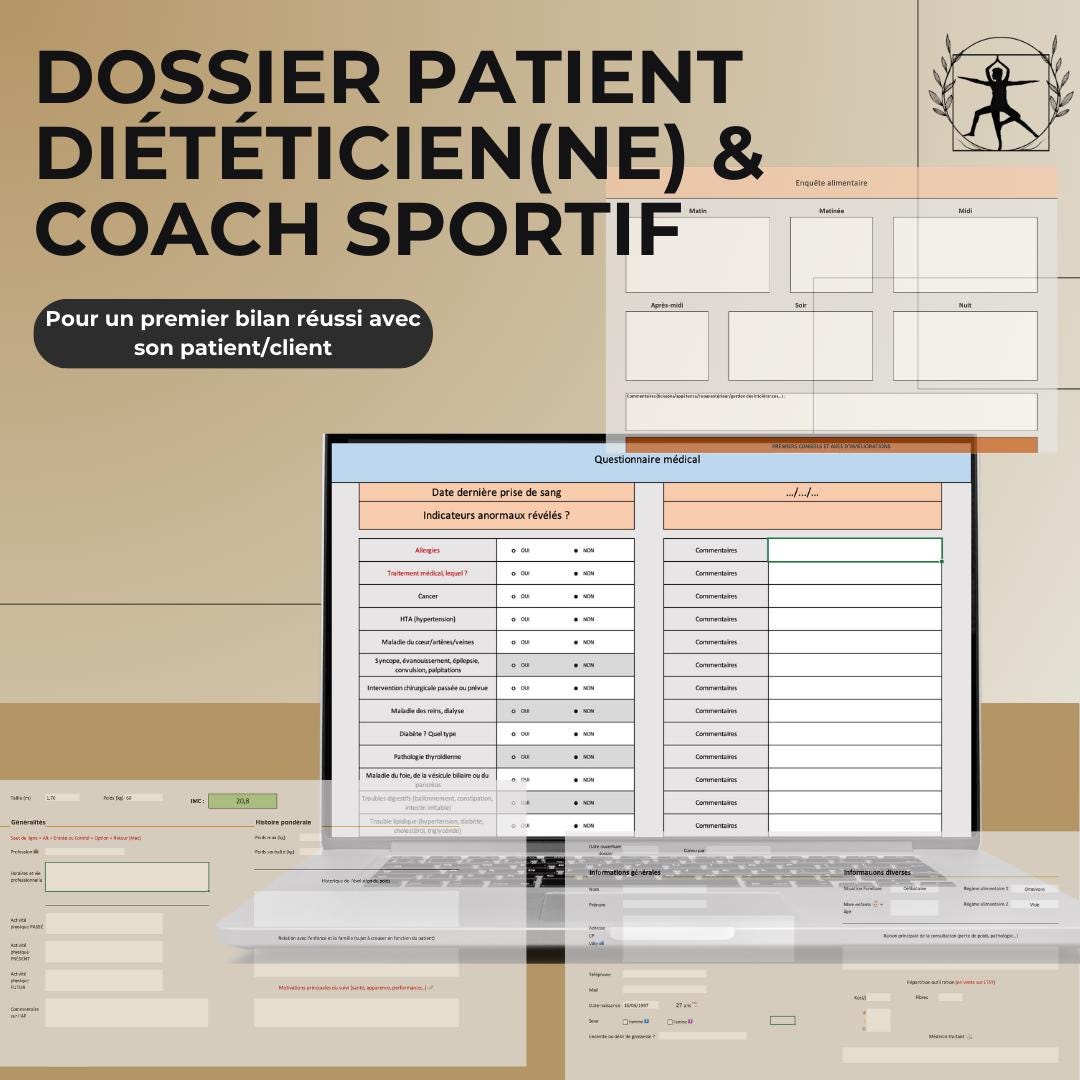 EXCEL - Dietician & Sports Coach - Your Patient File for an Initial ...