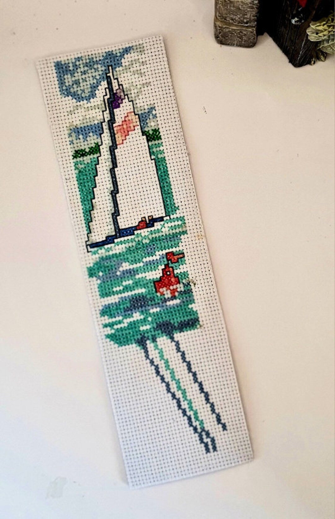 Sailing Boat, Bookmark, Completed, Cross Stitch - Etsy