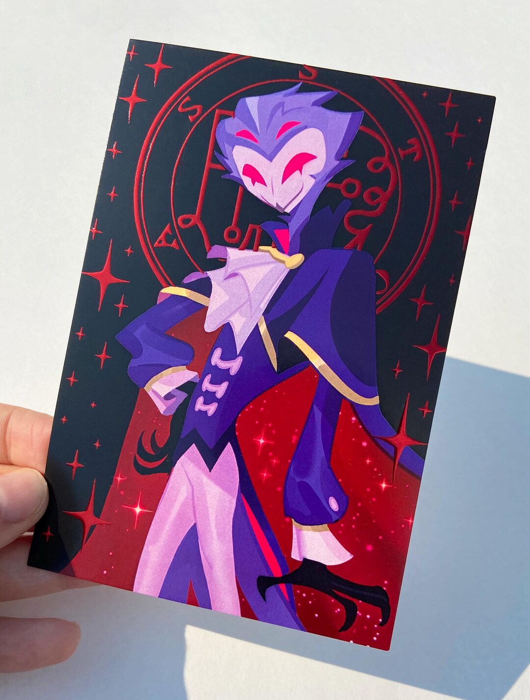 Stolas Red Foil A6 Print Helluva Boss - Etsy