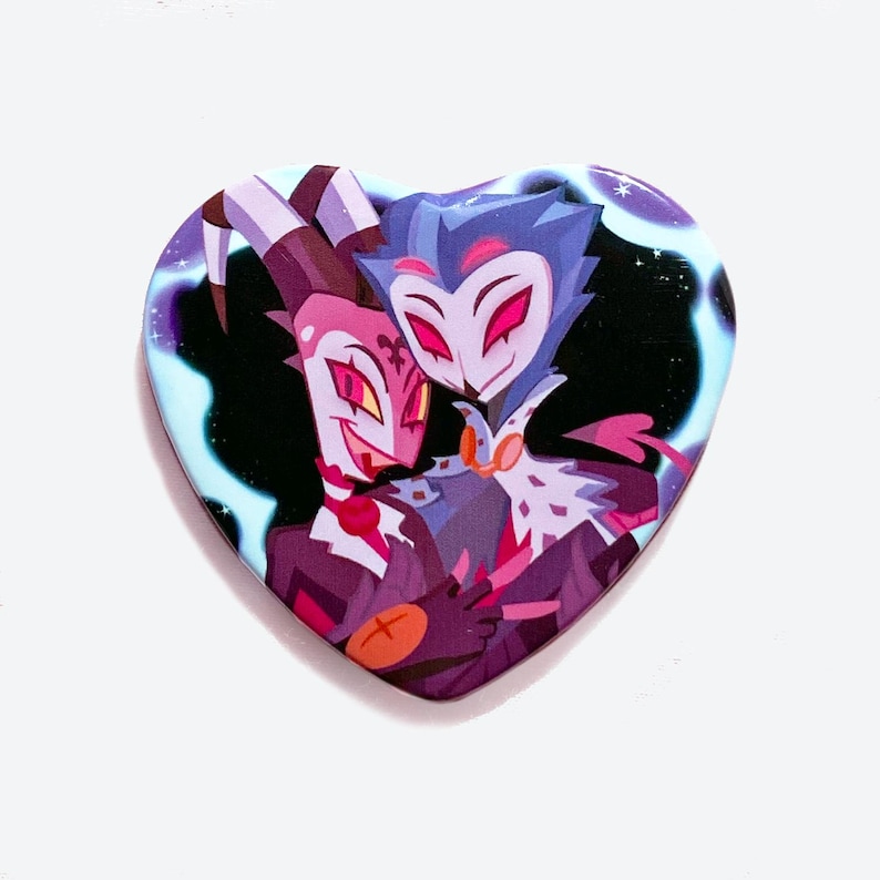 Helluva Boss – Blitzo & Stolas Heart Button Pin - Etsy