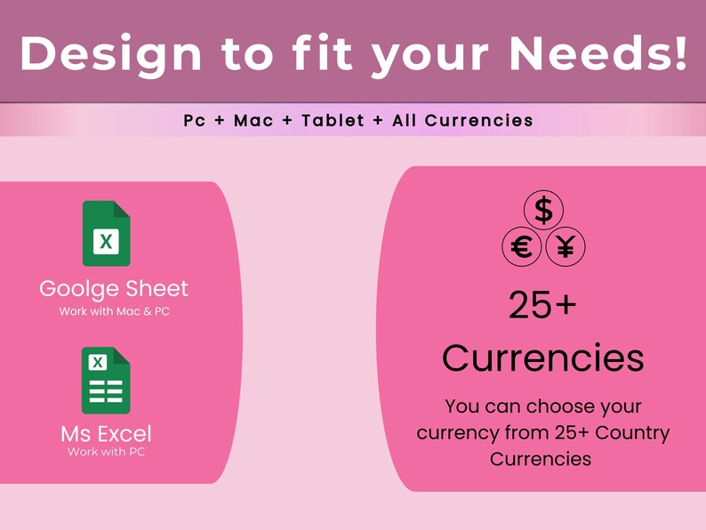 Annual Budget Spreadsheet | Google Sheets & Excel Monthly Budget ...