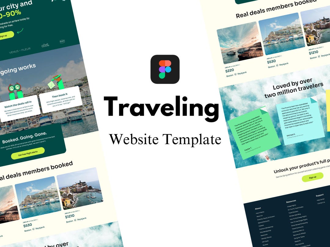 Travel Figma Template – Landing Page UI for Travel Agency, Blogger ...