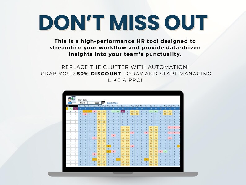 Employee Attendance Tracker Excel Template, Google Sheets Attendance ...
