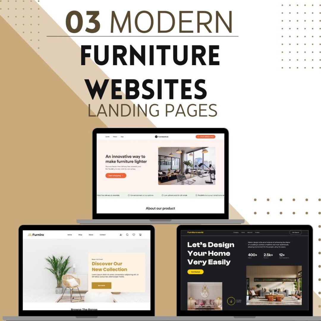 Furniture Website Template for Figma Interior Home Decor Website ...