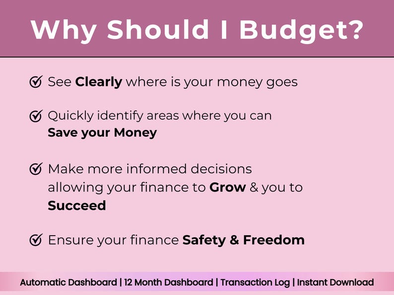 Annual Budget Spreadsheet | Google Sheets & Excel Monthly Budget ...