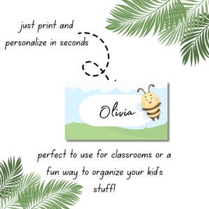 Printable Animal Name Tags for Kids | Classroom Labels for School ...