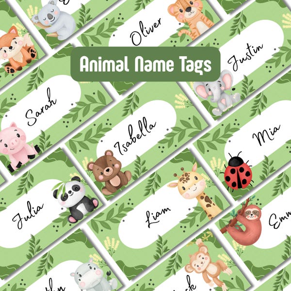 Jungle Labels - Etsy