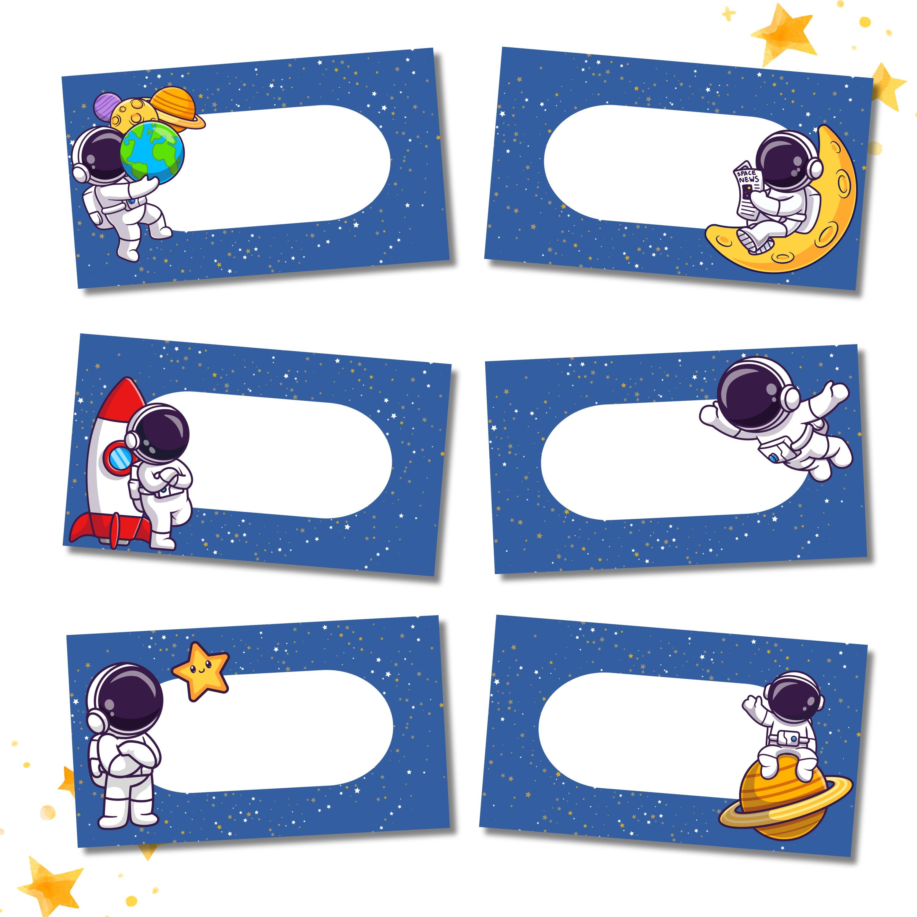 Printable Space Name Tags: Astronaut Classroom Labels (digital Download ...