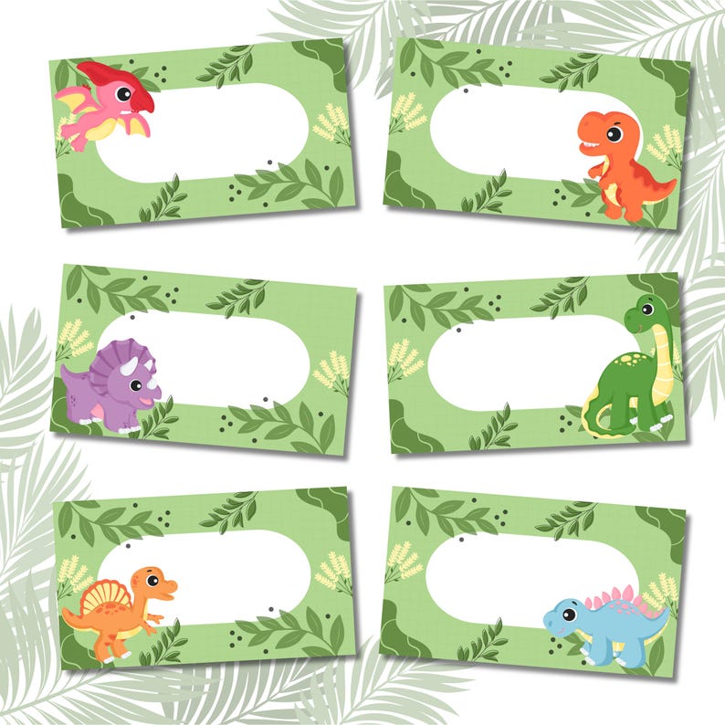 Dinosaur Name Tags: Printable, Editable PDF for Kids - Classroom ...