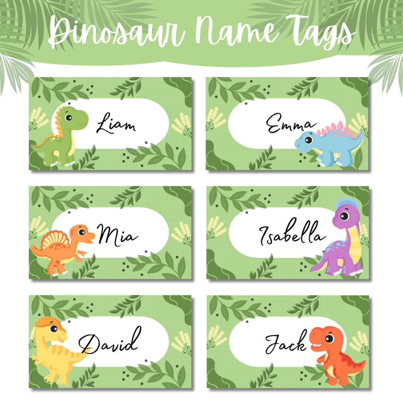Dinosaur Labels - Etsy