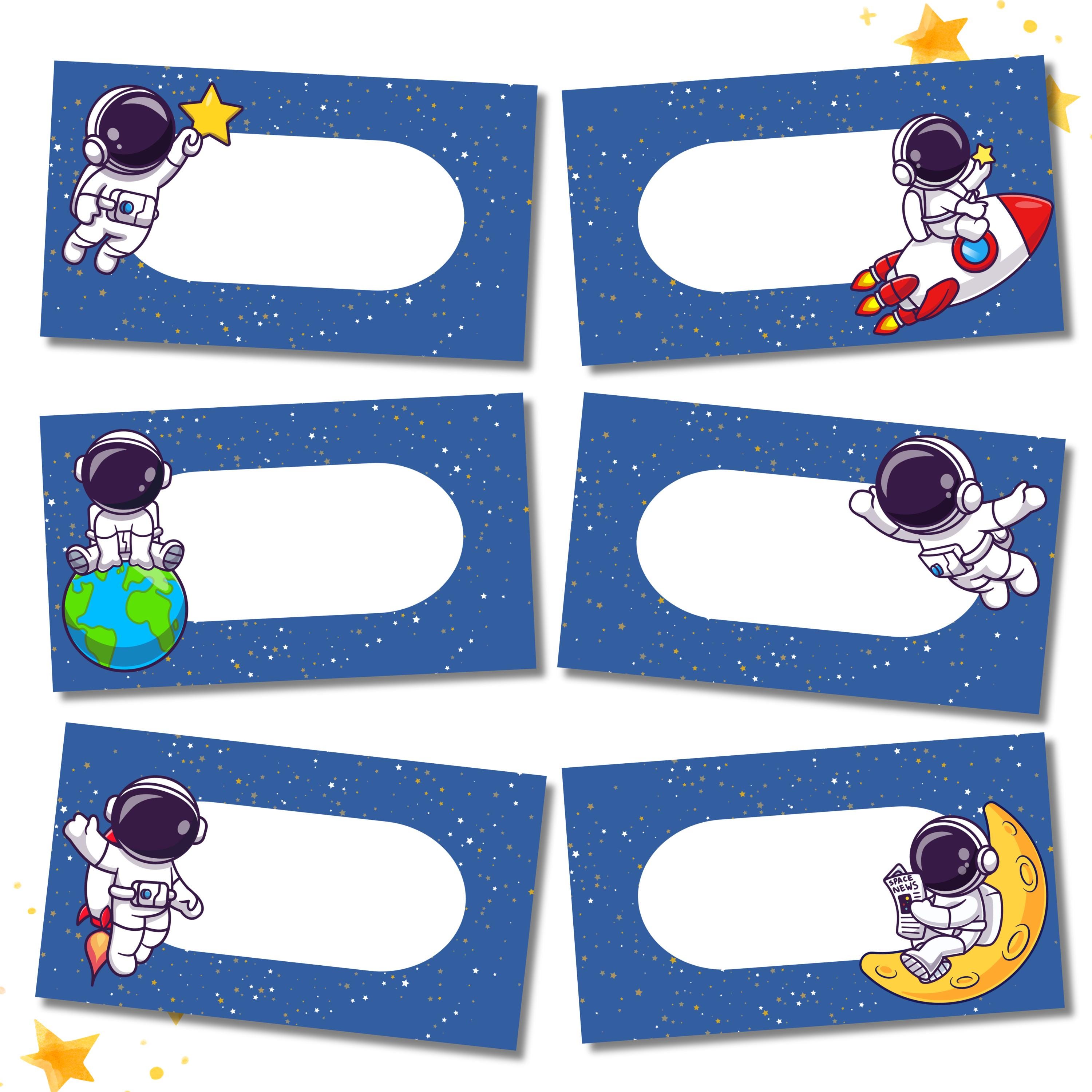 Printable Space Name Tags: Astronaut Classroom Labels (digital Download ...