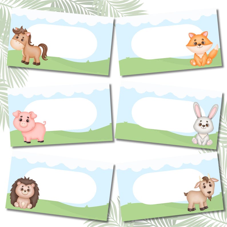 Printable Animal Name Tags for Kids | Classroom Labels for School ...