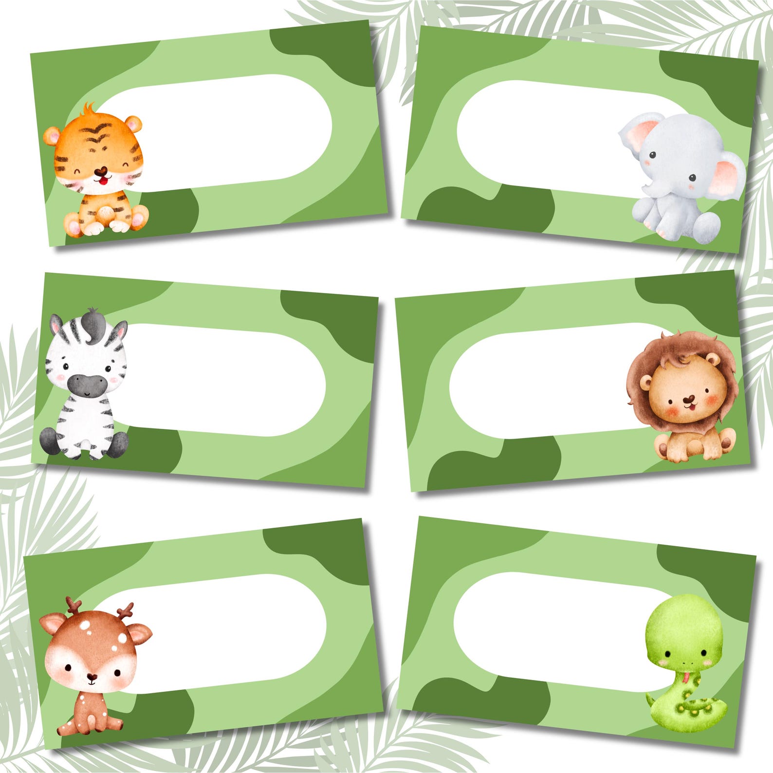 Safari Animal Name Tags: Classroom Labels, Party Stickers (printable ...