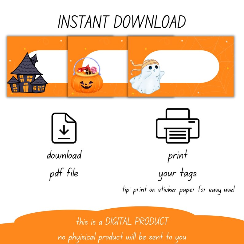 Halloween Name Tags Printable | Editable Kids Party Labels | Classroom ...