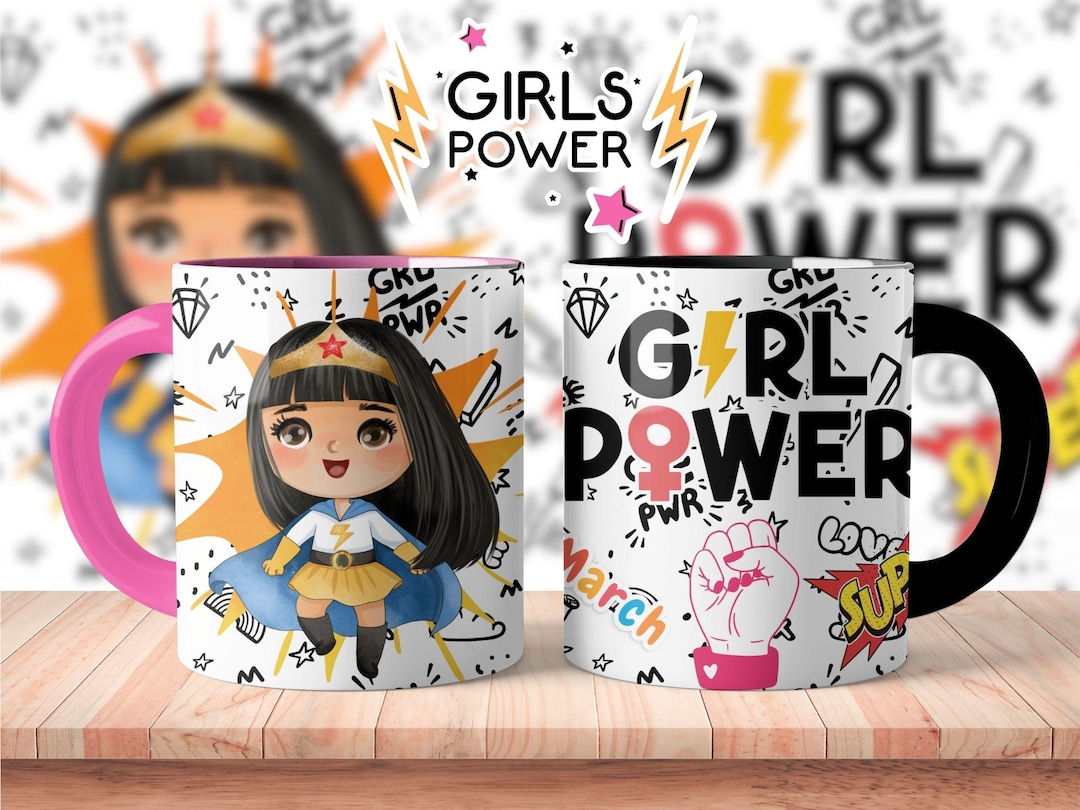 MUGS Templates Girl Power Mug PNG / 8 PNG Mug Templates / Women's Day ...