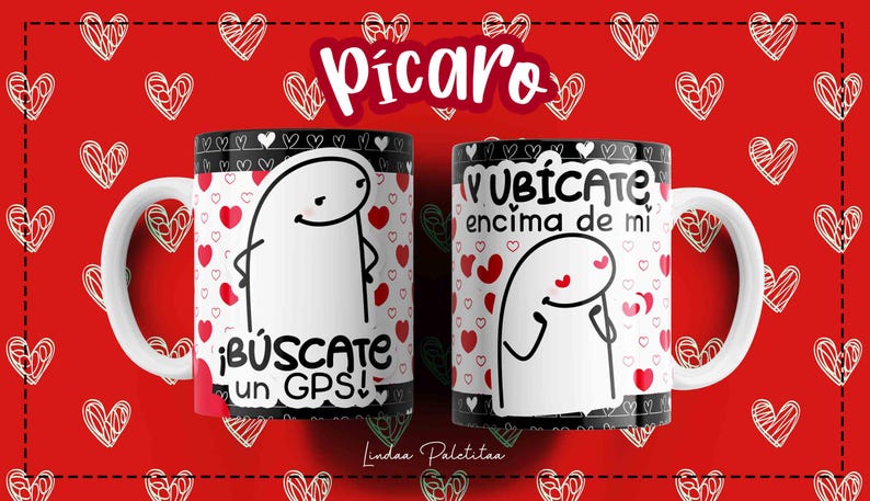 Flork Mugs Templates Love Madness PSD Editable / 12 PSD PNG Files Flork ...