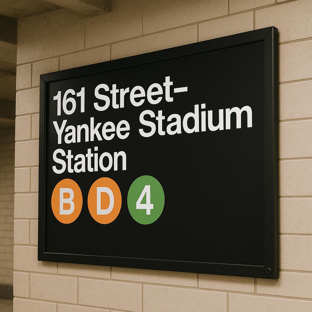 Yankee Stadium Subway Sign Poster: Bronx Baseball Decor - Etsy