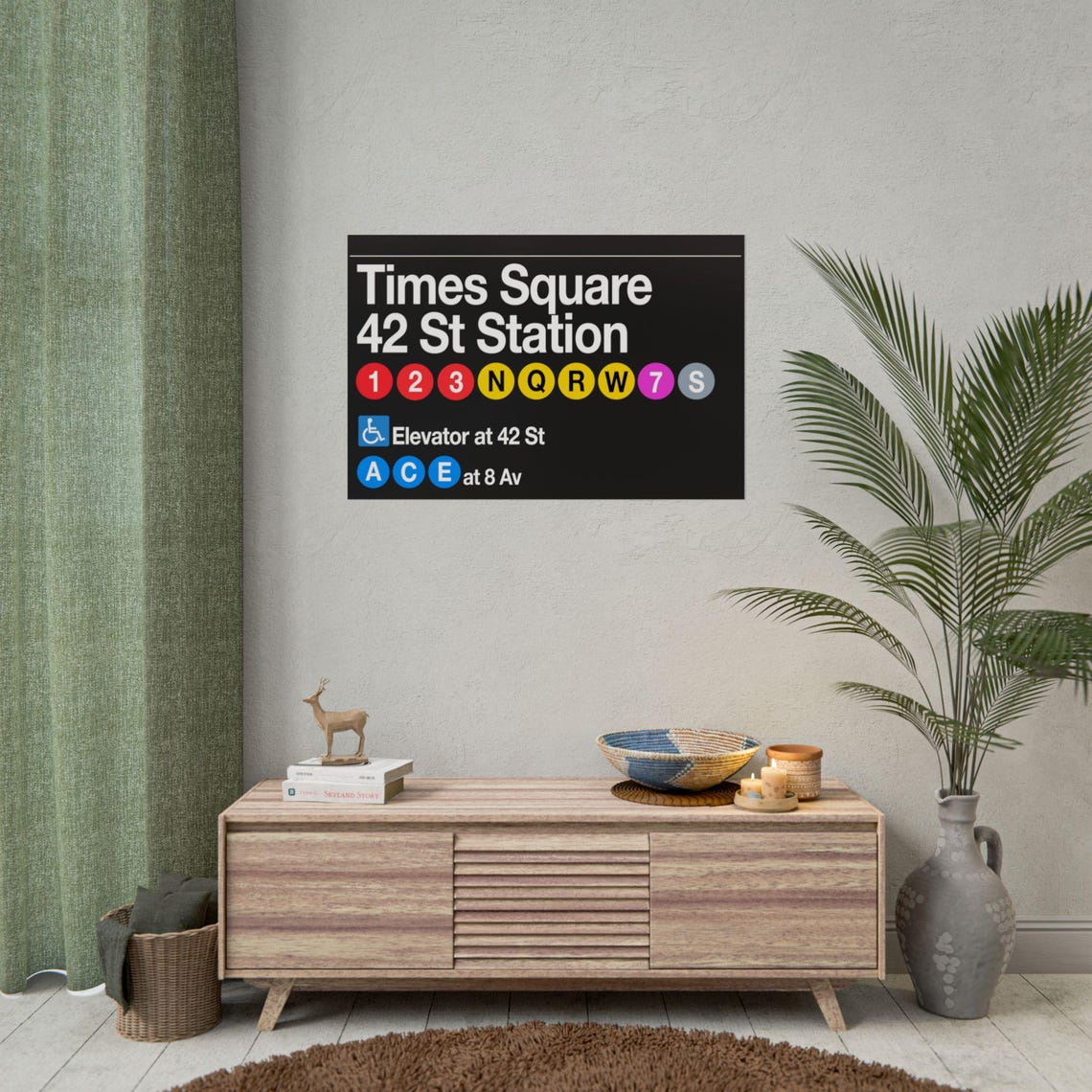 Times Square Subway Sign Poster: NYC Transit Wall Art - Etsy