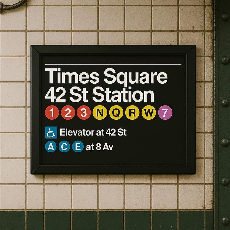 New York Subway Sign - Etsy