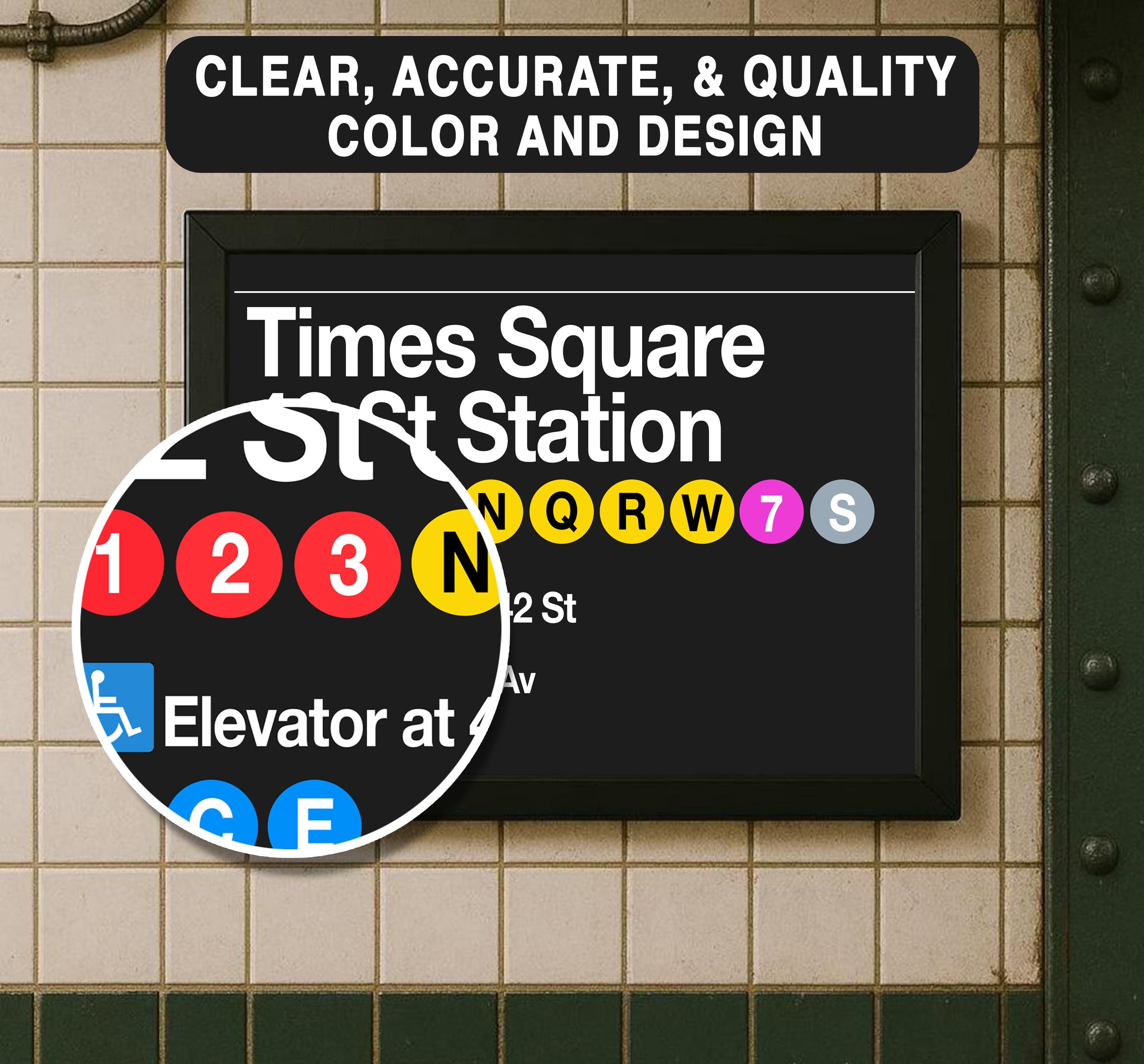 Times Square Subway Sign Poster: NYC Transit Wall Art - Etsy