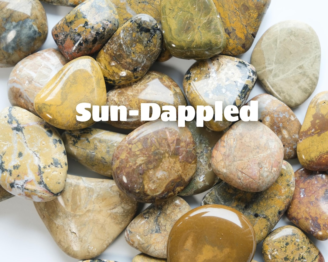 Sundappled - Polished Yellow Jasper Tumbled Stone - Six Mix - Etsy