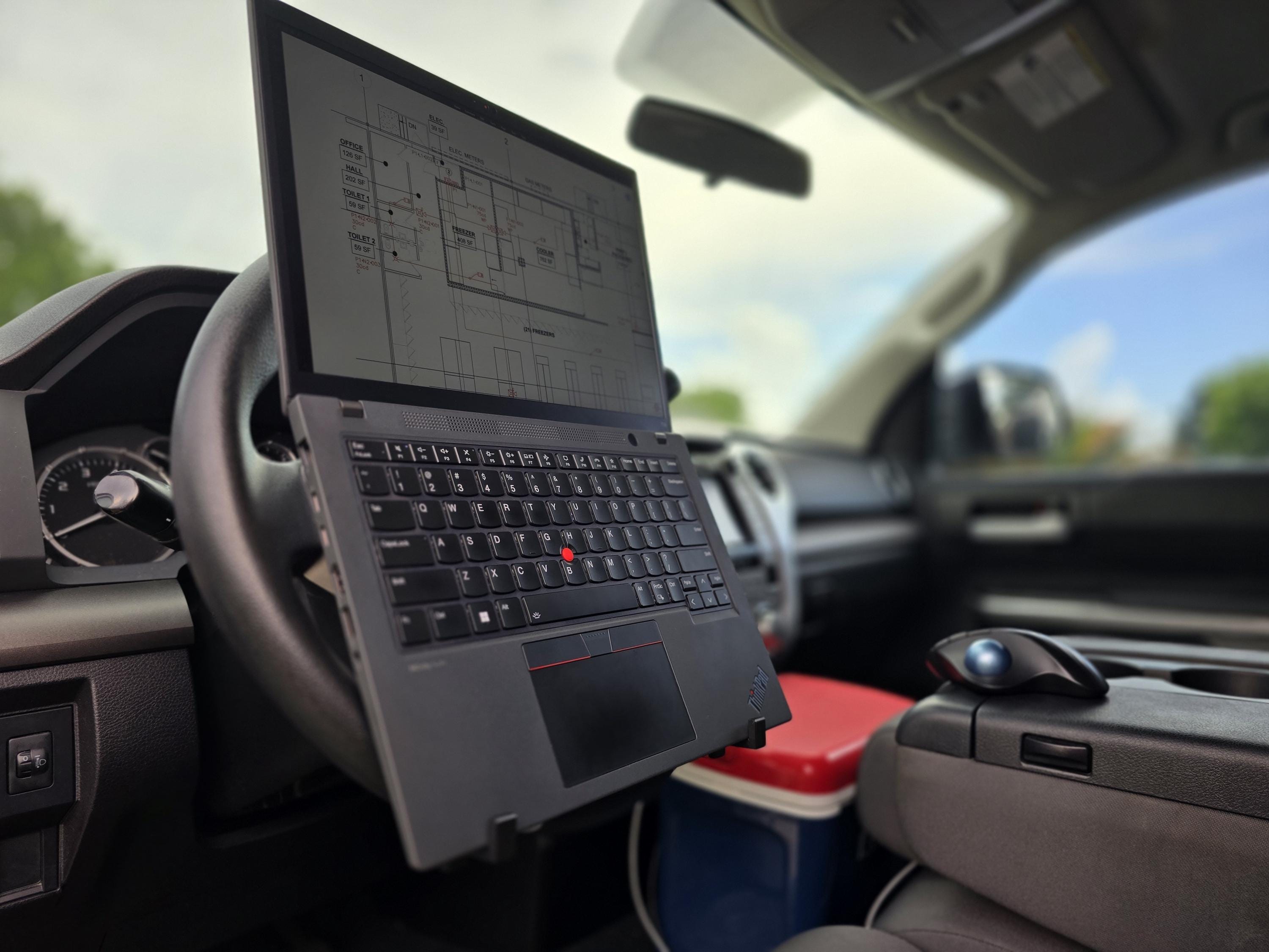 Steering Wheel Laptop Hooks – Compact Mobile Office Accessory for Field ...