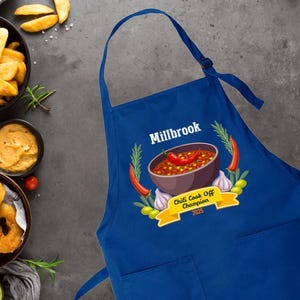 Personalized Chili Cook off Aprons, Custom Hot Pepper Cooking Contest ...
