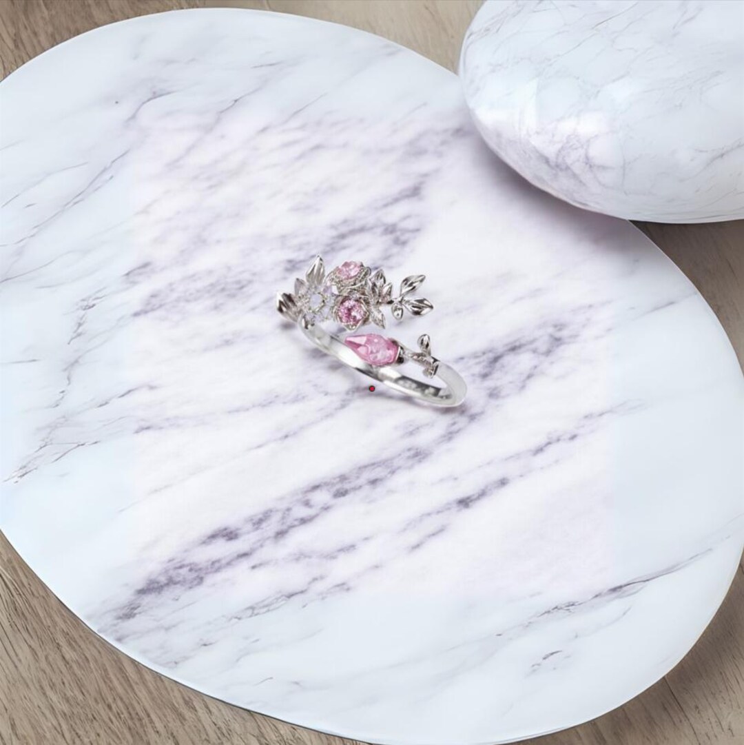 Dainty Floral Statement Rings, Cosplay Jewelry, Anime Merch Rings ...