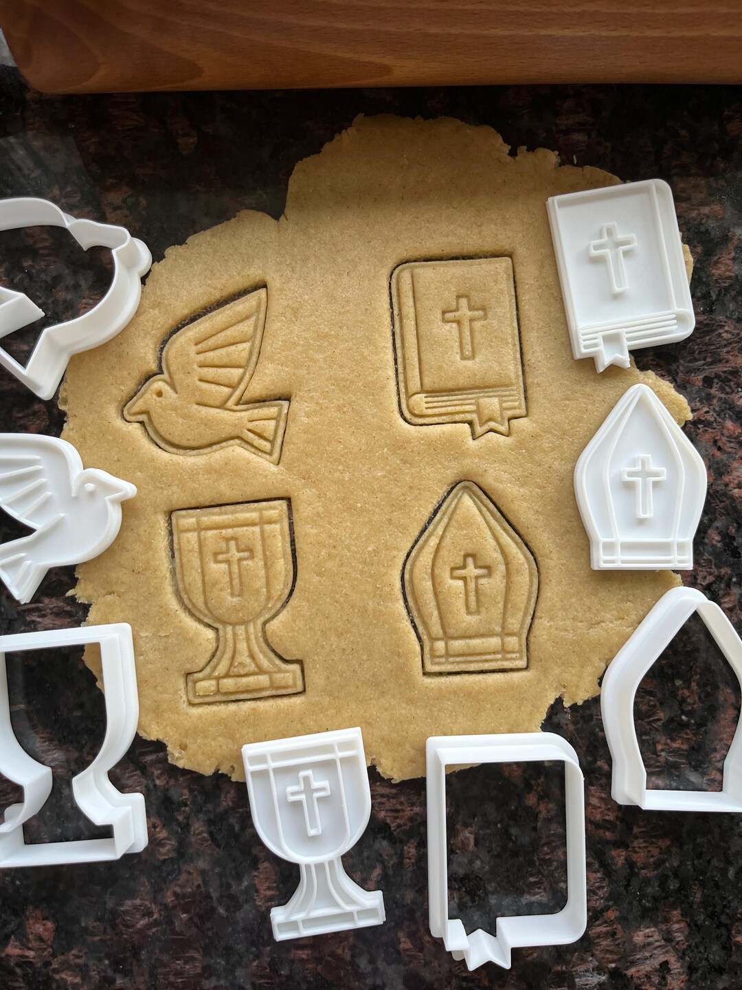 Baptism Cookie Cutter, Church Cookie Mold, Bible Dough Cutter, Dove ...