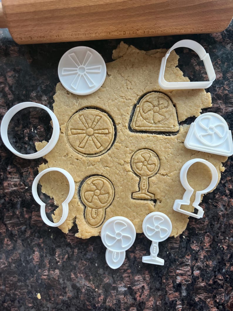 Fan Cookie Cutter Set, Retro Desk Fan Mold, Summer Baking, Fan Polymer ...
