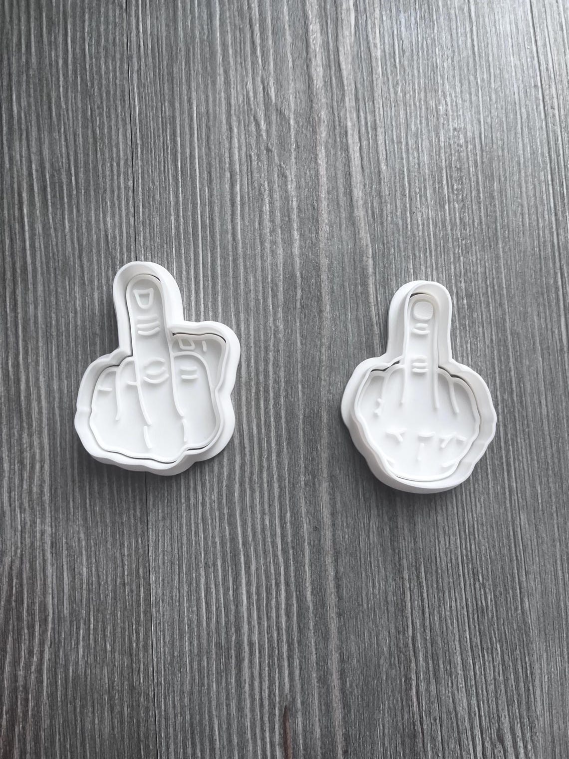 Middle finger cookie cutter and stamp, Funny rude cookie mold, Swear ...