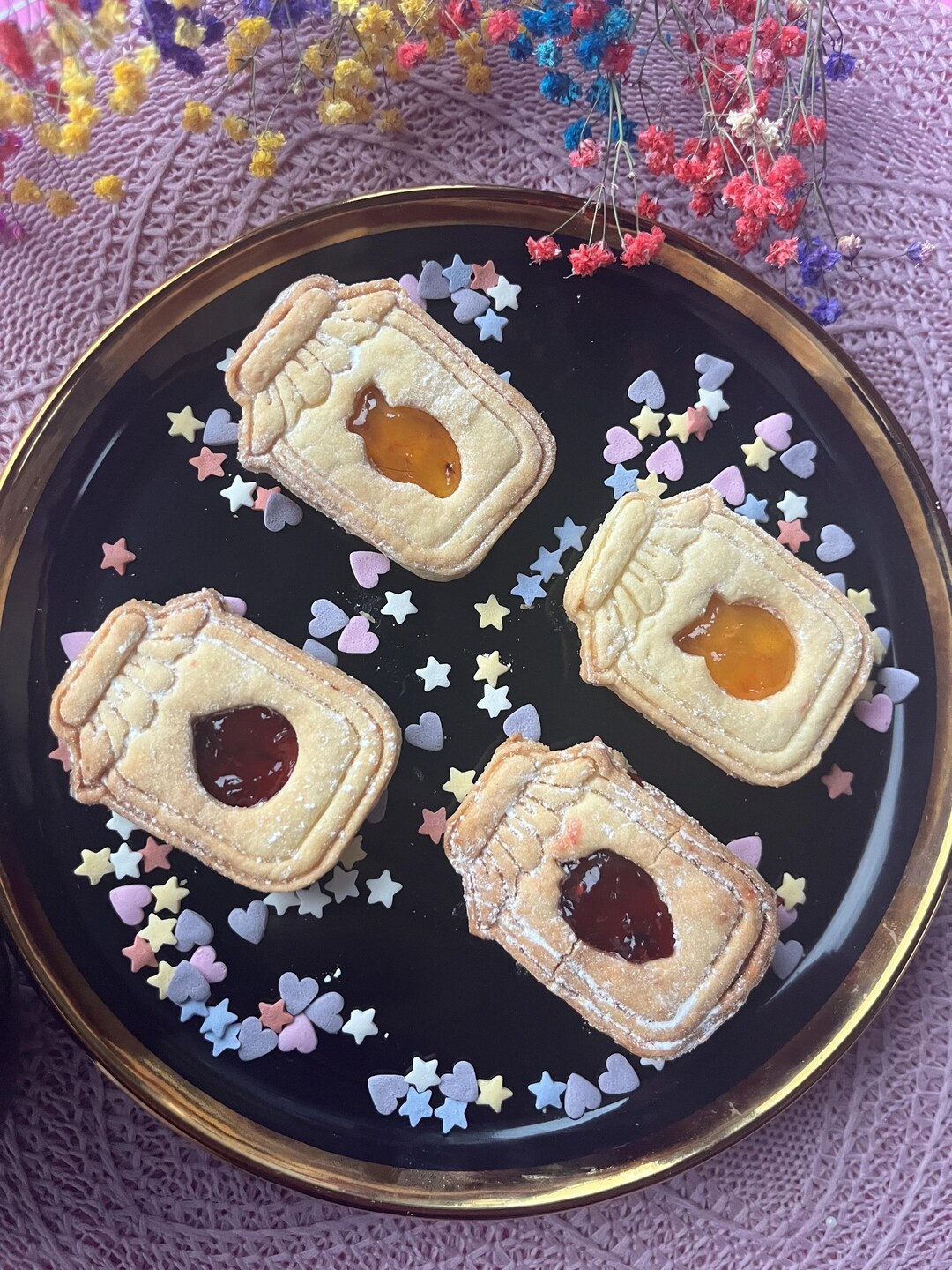 Jar Linzer cookie cutter set, Jam jar cookie cutter, Linzer sandwich ...