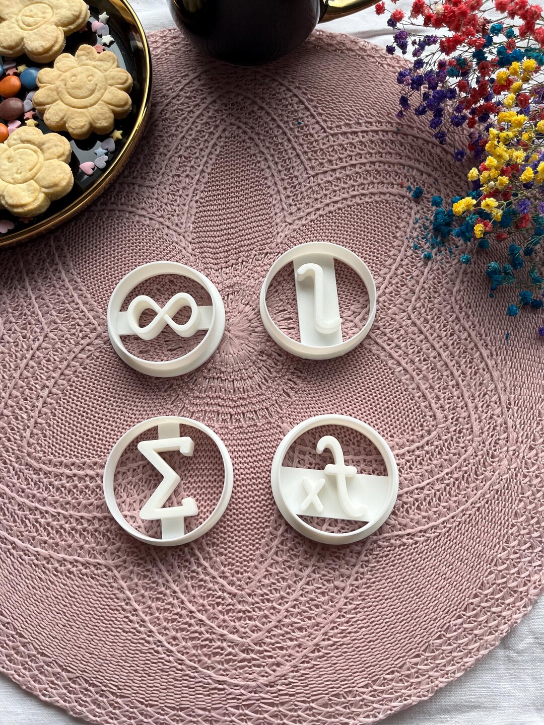 Mathematics Cookie Cutter Set, Math Cookies Molds, Sigma Dough Cutter ...