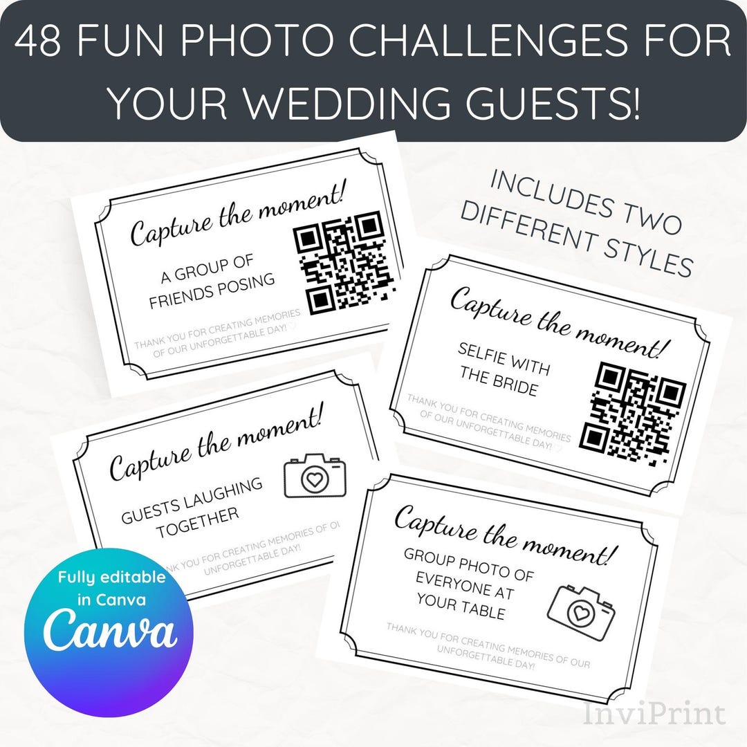 48 Wedding Photo Challenge Wedding Activities Wedding Games Wedding ...